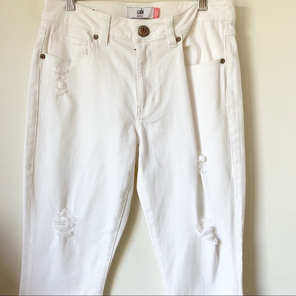 CAbi | Jeans | Cabi The High White Slim Jean Sz 6 Nwt | Poshmark